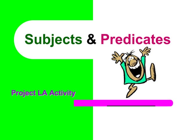subject and predicate | PPT