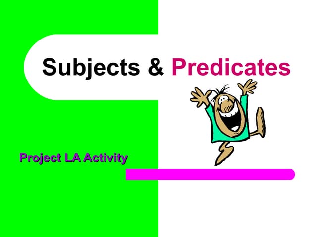 subject and predicate | PPT