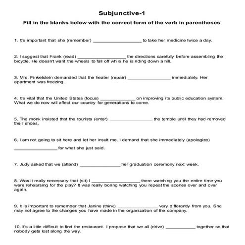 Subjunctive 1 | DOCX