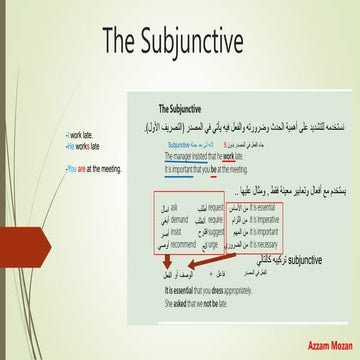 The Subjunctive | PPTX
