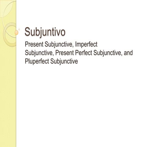 Subjunctive (no pictures) | PPTX