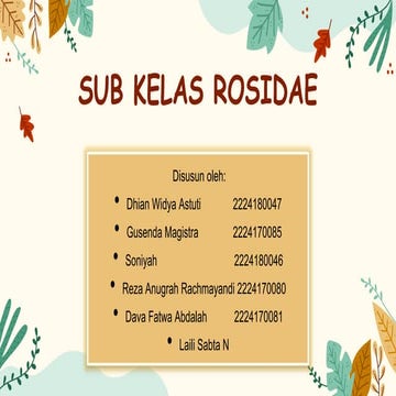 klasifikasi makhluk hidup_sub kelas rosidae | PPTX