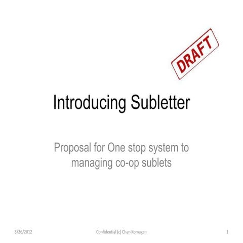 Subletter | PPT
