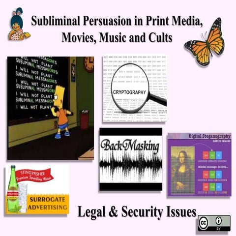 Subliminal Persuasion in Print Media, Movies, Music and Cults | PPTX