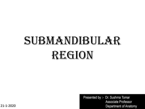 anatomy of submandibular region presentation | PPTX