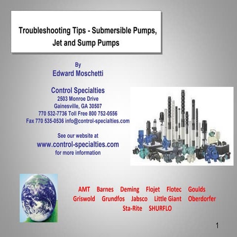 Submersible Pumps Trouble Shooting | PPT