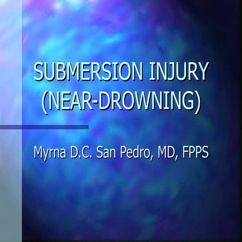 Submersion injury | PPT