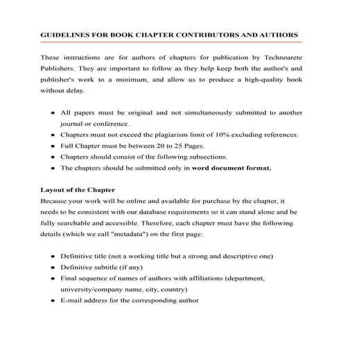 Essential Guidelines for Book Chapter Contributors | IFERP Academy ...