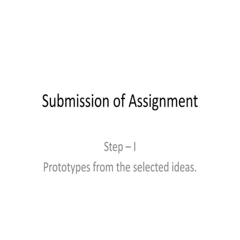 Submission of assignment | PPT