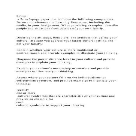 Submit a 2- to 3-page paper that includes the following components.docx