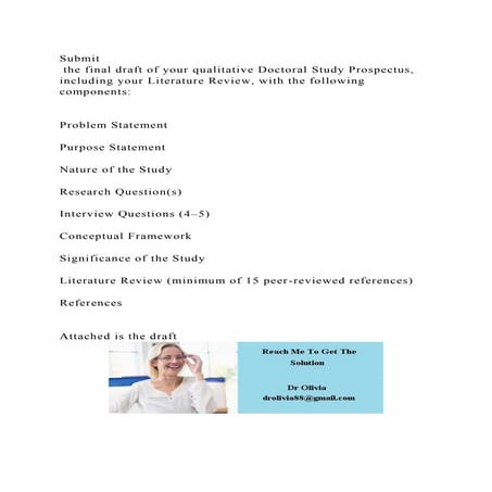 Submit the final draft of your qualitative Doctoral Study Prospect.docx