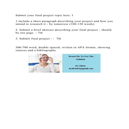 Submit your final project topic here. I1.include a short paragra.docx | Books and Literature