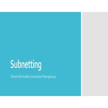 Subnetting | PPTX