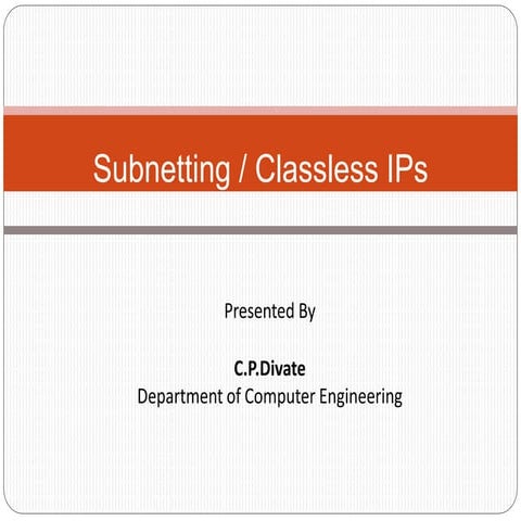 Data Communications And Network Subnetting Ppt
