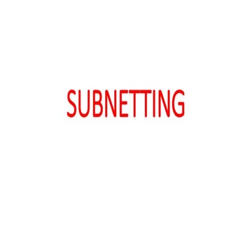 Subnetting Basics In Networking For Network Engineers Ppt
