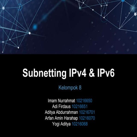 Subnetting IPv4 dan IPv6 | PPTX