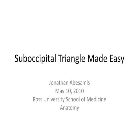 Suboccipital Triangle Made Easy | PPTX