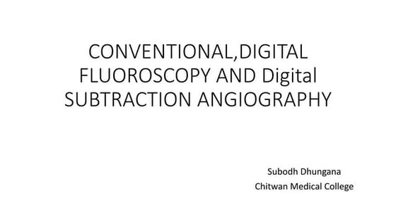 Digital Fluoroscopy Imaging System | PPT