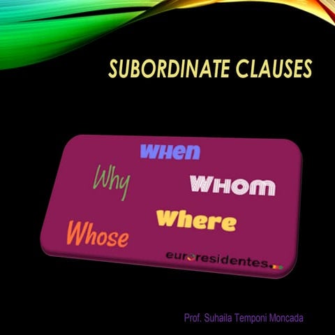 Subordinate clauses | PPT