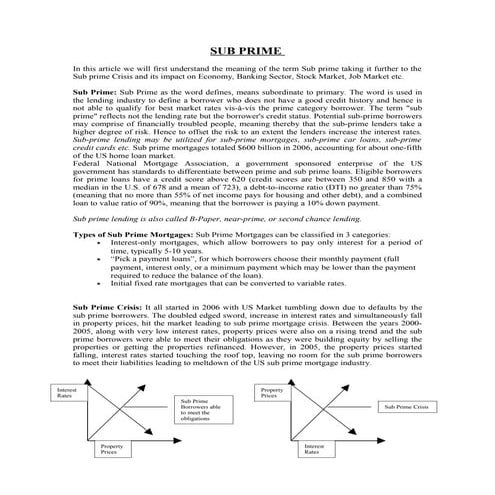Sub prime | PDF