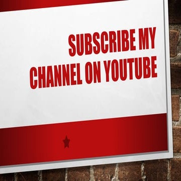 Subscribe my channel on youtube | PPT