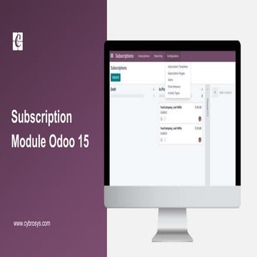 Subscription Module in Odoo 15 | PPT