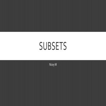 Subsets | PPTX