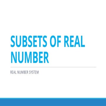 SUBSETS OF REAL NUMBER and number system.pptx