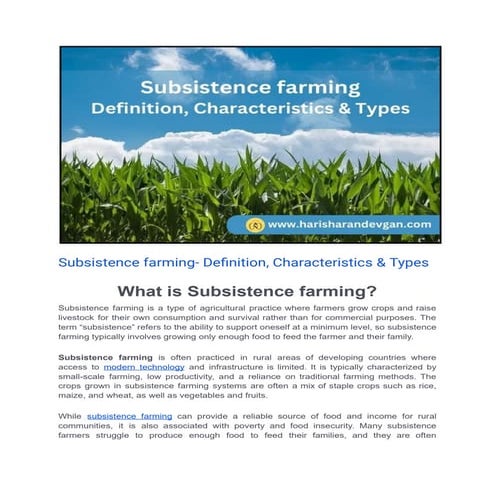 Subsistence farming- Definition, Characteristics & Types.pdf