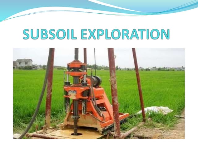 Subsurface Investigation | PPT