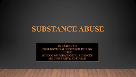 substance abuse in adolescents | PPT