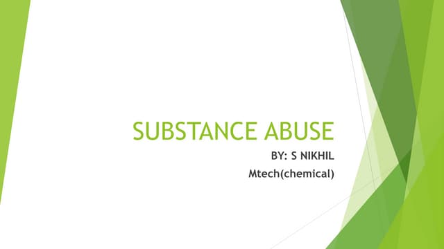 Substance abuse | PPTX