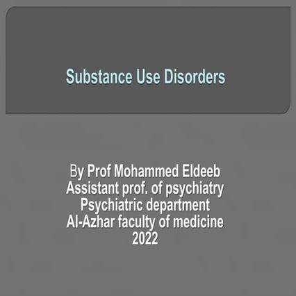 substance abuse disorders.pptx psychology | PPT
