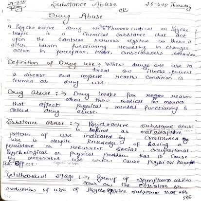 Substance abuse or drug abuse (BSC , GNM NURSING NOTES).pdf
