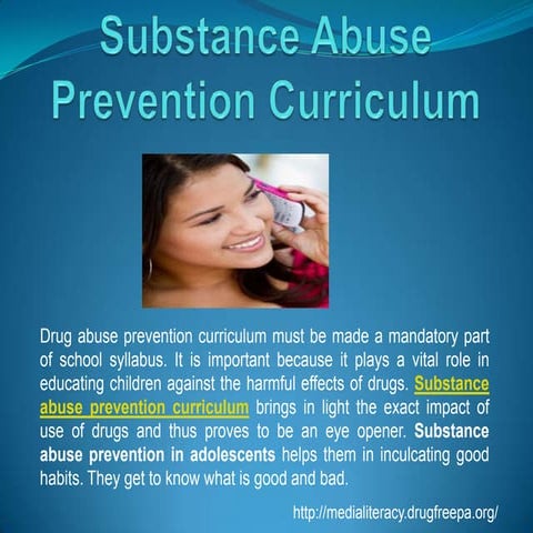Substance abuse prevention curriculum | PPTX