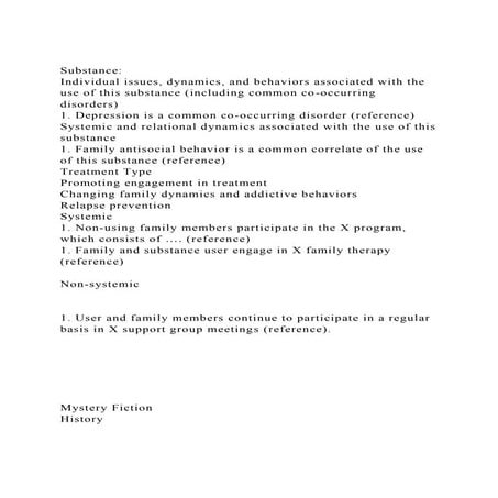 SubstanceIndividual issues, dynamics, and behaviors associated .docx