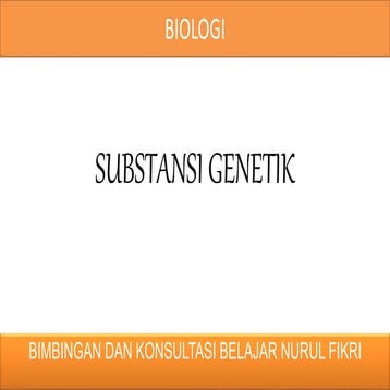 Substansi genetik | PPTX