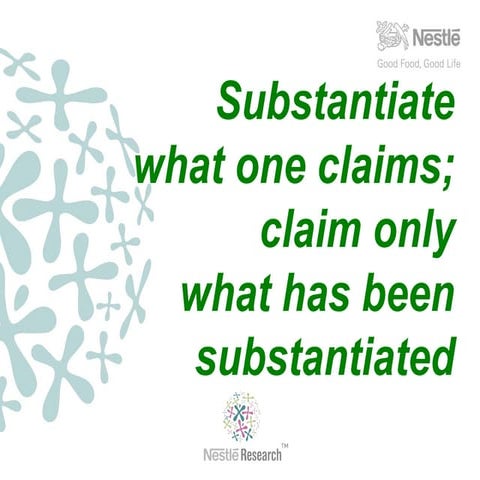 Substantiate What One Claims: Claim Only What Has Been Substantiated | PDF