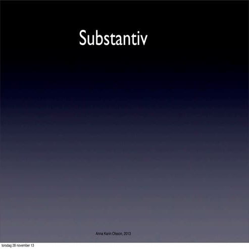 Substantiv | PDF