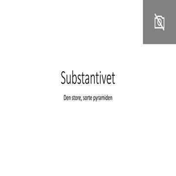 Substantiv introduksjon | PPT