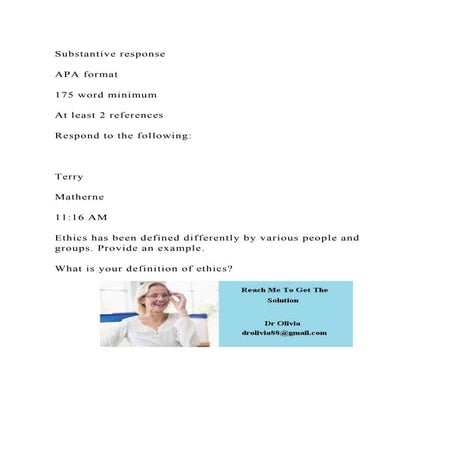 Substantive responseAPA format175 word minimumAt least 2.docx