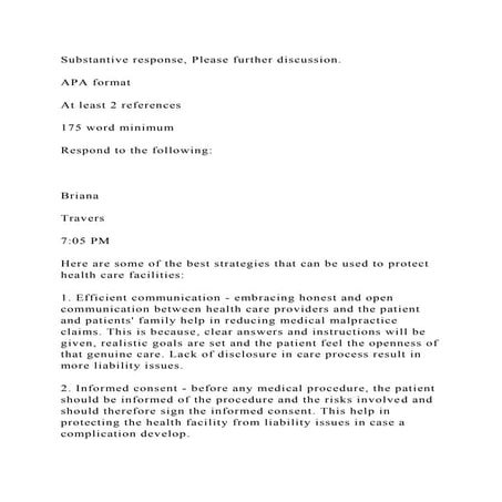 Substantive response, Please further discussion.APA formatAt.docx