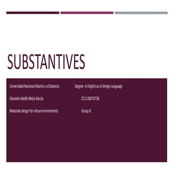 Substantives | PPT