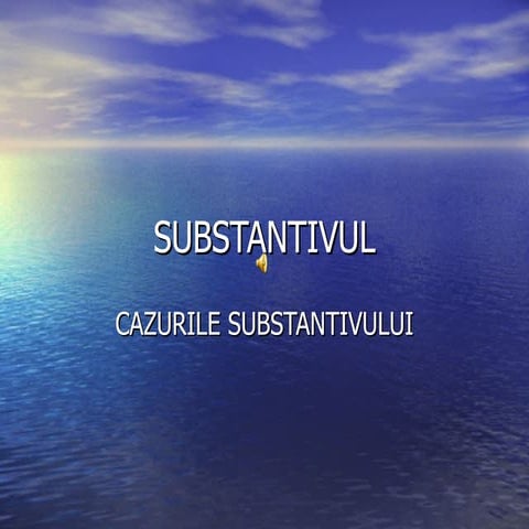 Substantivul | PPT