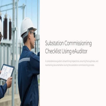 Substation Commissioning Checklist with eAuditor Audits & Inspections | PDF