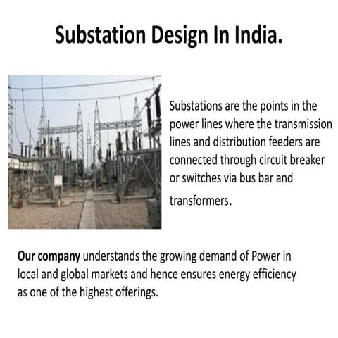 Substation Design in India | PPTX