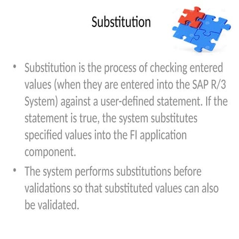SAP FI Substitution step by step process | PPT