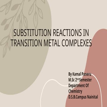 SUBSTITUTION REACTION IN COMPLEX.pptx main | PPTX