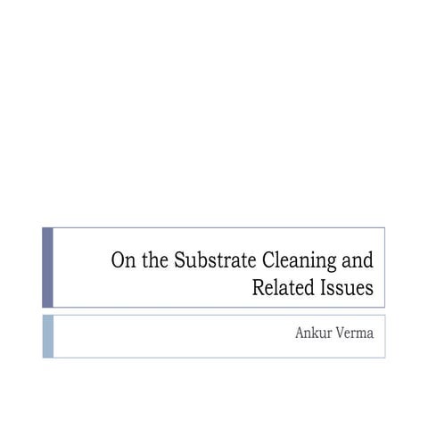 Substrate Cleaning | PDF