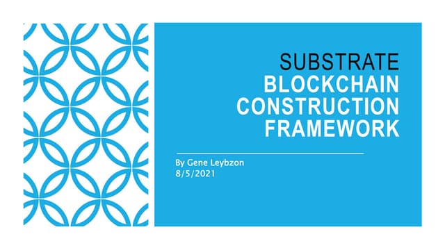 Substrate Framework Ppt 9215